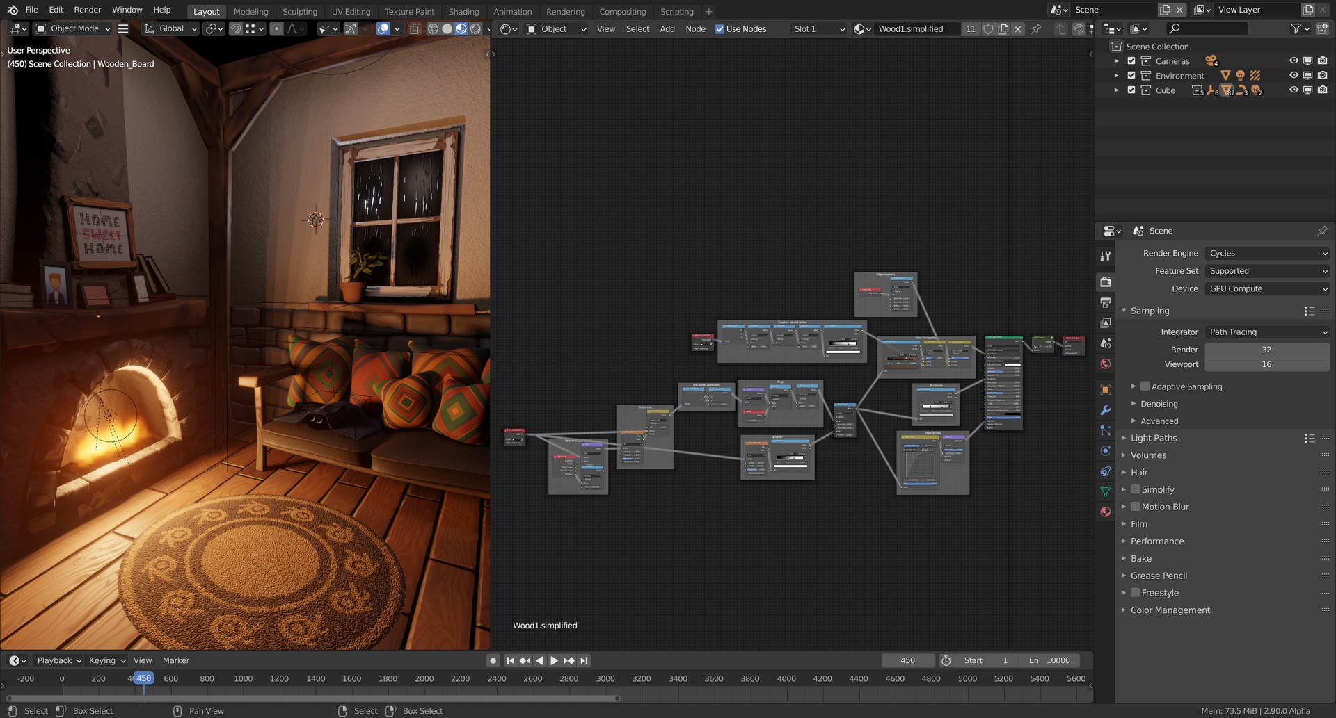 Example Scene - Simplified - Procedural Shading: Fundamentals and Beyond - Blender Studio
