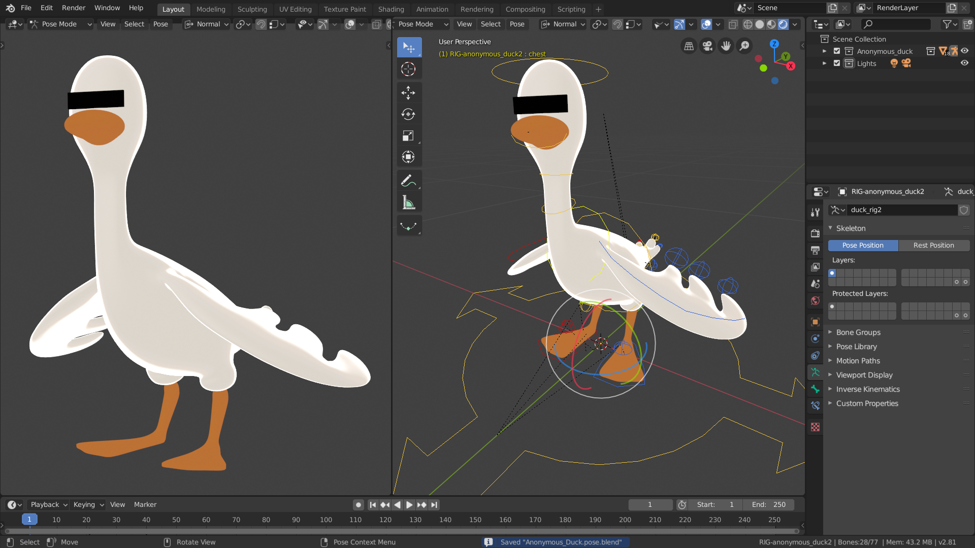 Anonymous Duck - Character Rig - Blender Studio