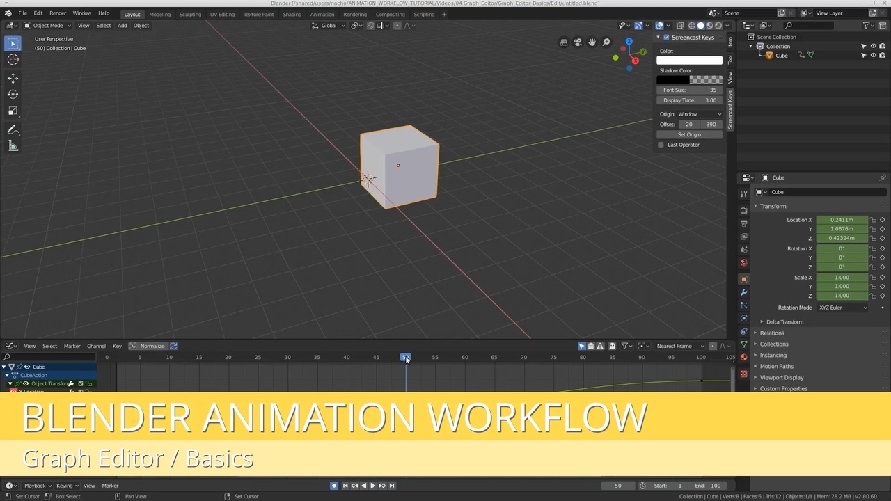 Básicos del Graph Editor - Character Animation - Blender Studio