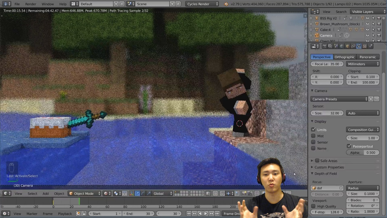 03 - Rendering in Cycles - Minecraft Animation Workshop - Blender Studio