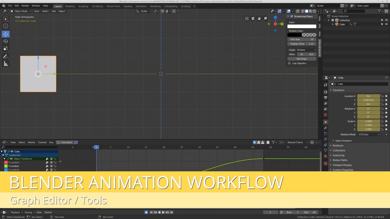 Herramientas del Graph Editor - Character Animation - Blender Studio