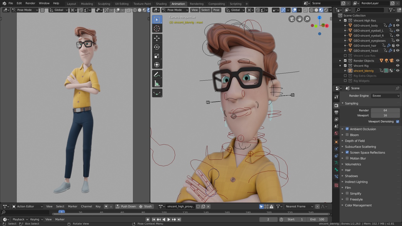 Vincent - Character Rig - Blender Studio