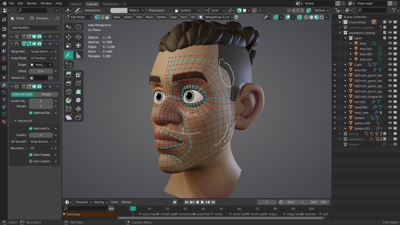 7 Retopo Face Stylized Character Workflow Blender Studio