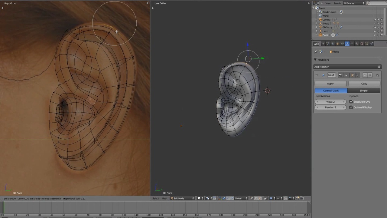 13 - Ear - Learn Character Modeling - Blender Studio