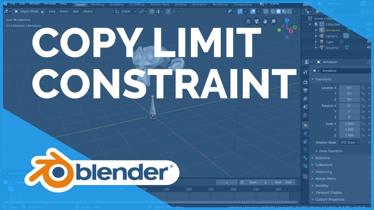 Copy Limit Constraint - Blender 2.8 Fundamentals - Blender Studio