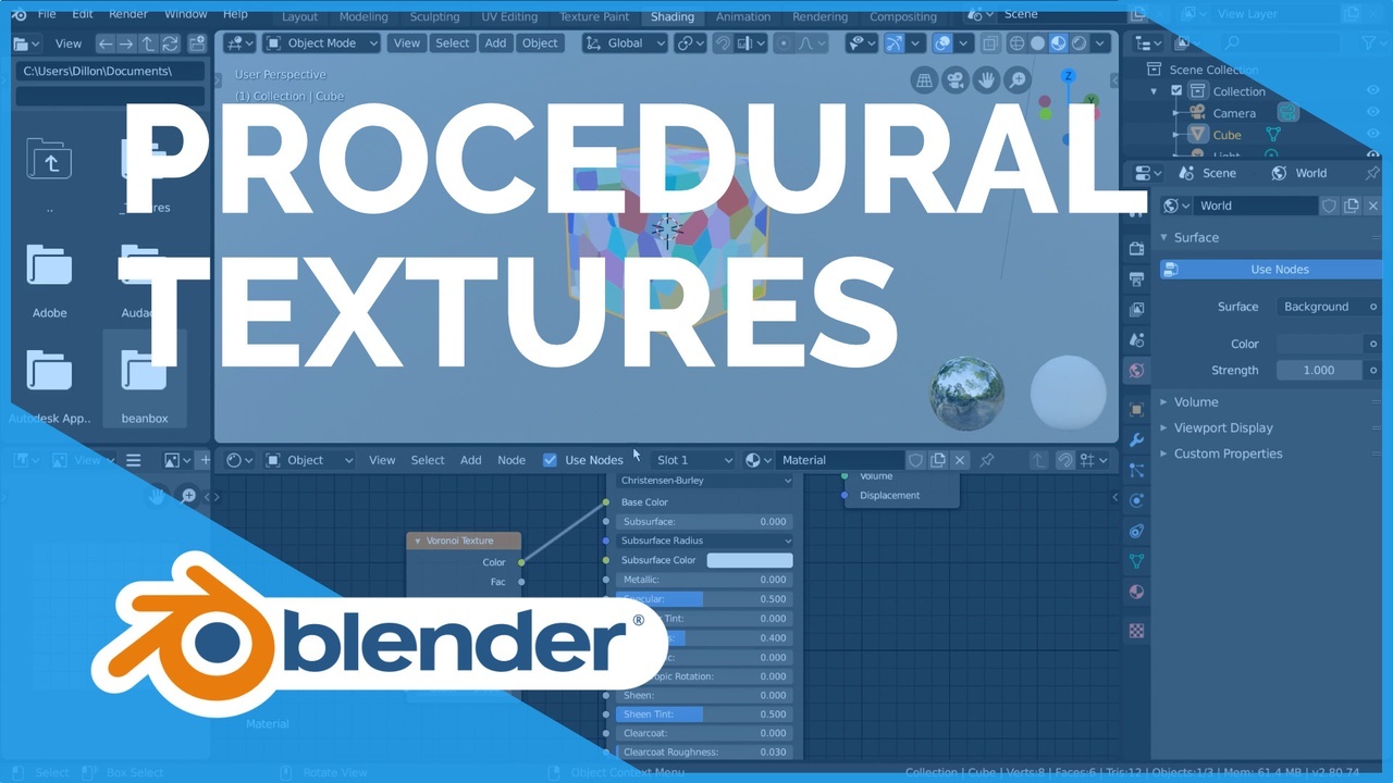 Procedural Textures - Blender 2.8 Fundamentals - Blender Studio