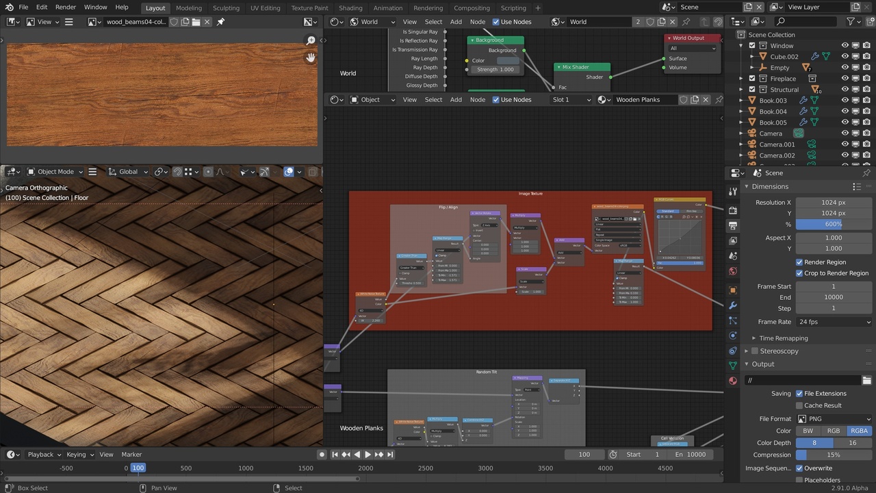 Example Shader (Chapter 4-3): Semi-Procedural Fishbones Boards - Procedural Shading ...