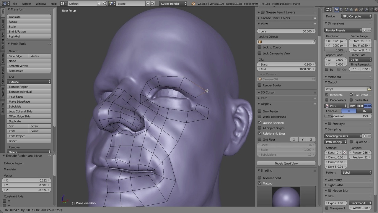 01 - Head Modeling & Sculpting - Low Poly Character Creation - Blender ...