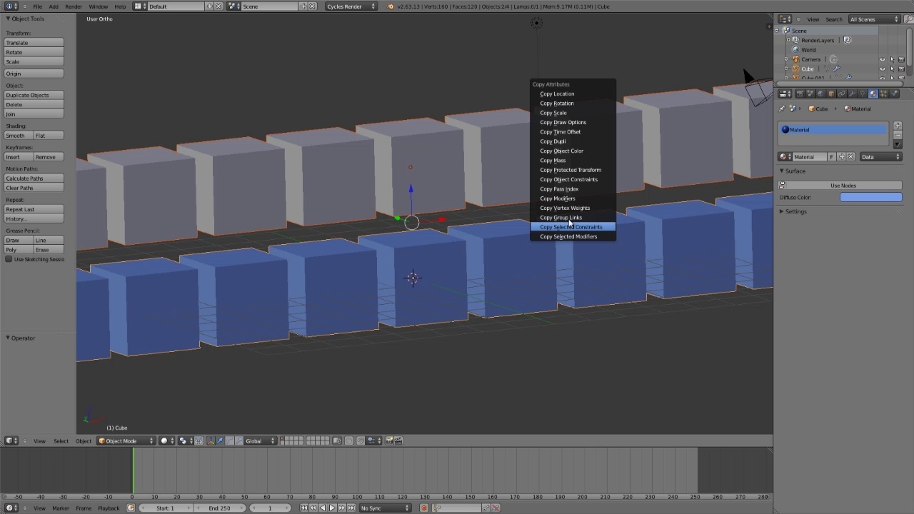 Copy Attributes Menu - From Maya and Max to Blender - Blender Studio