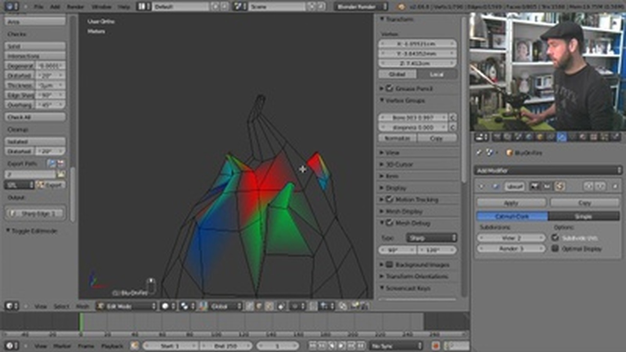 16 - Distorted Faces & Sharp Edges - Blender for 3D Printing - Blender Studio