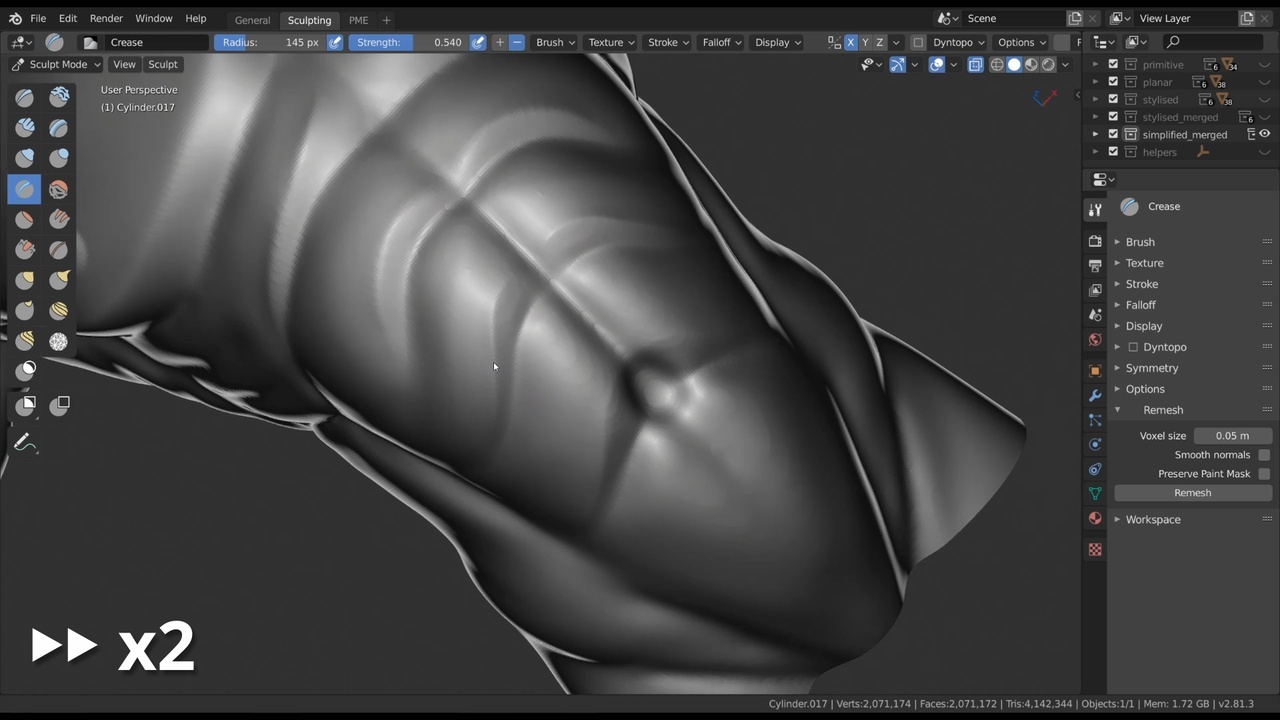 Smoothing & Stylising the Body - Stylized Character Workflow - Blender Studio