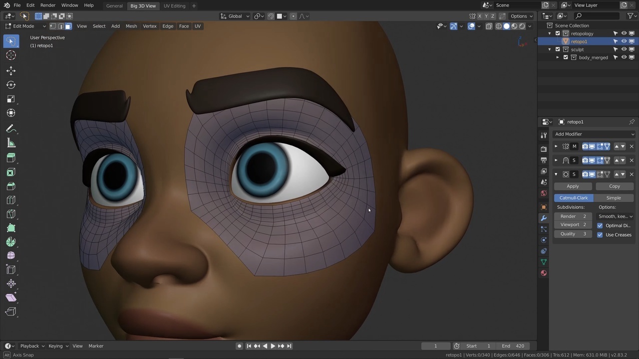 Retopology Setup - Stylized Character Workflow - Blender Studio