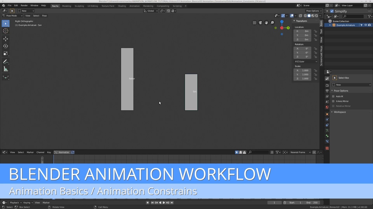 Animation Constrains - Character Animation - Blender Studio