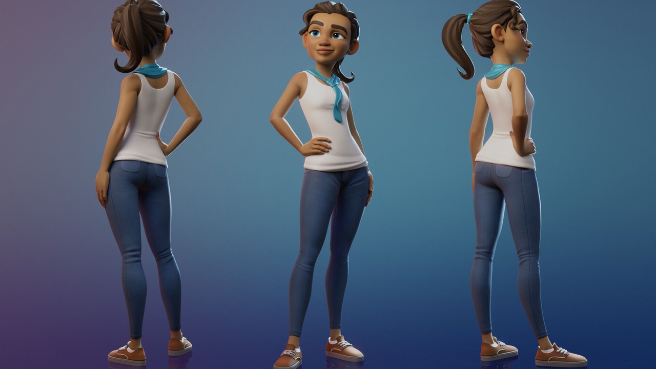 Rain - Turnaround - Stylized Character Workflow - Blender Studio