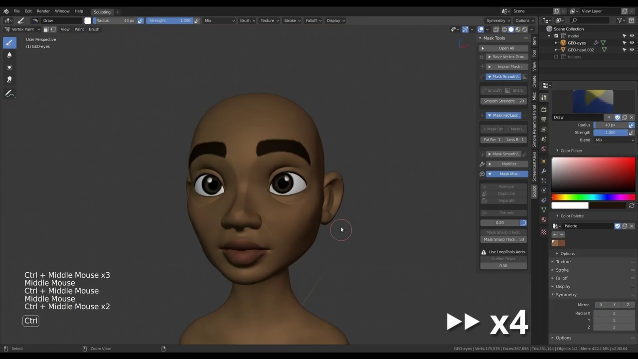 Timelapse: Vertex Painting - Stylized Character Workflow - Blender Studio
