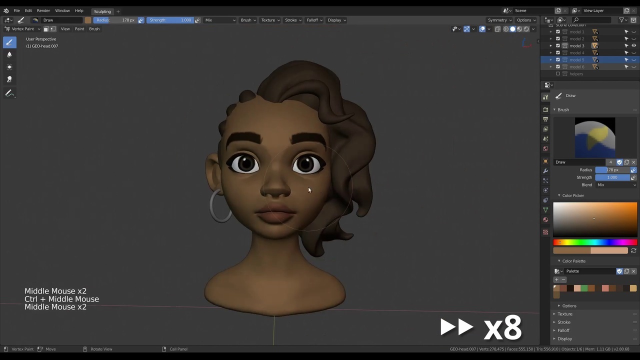 Timelapse: Head Design Variations - Stylized Character Workflow - Blender Studio