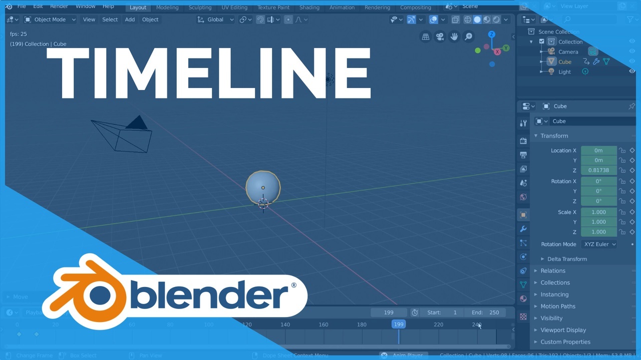 Timeline - Blender 2.8 Fundamentals - Blender Studio
